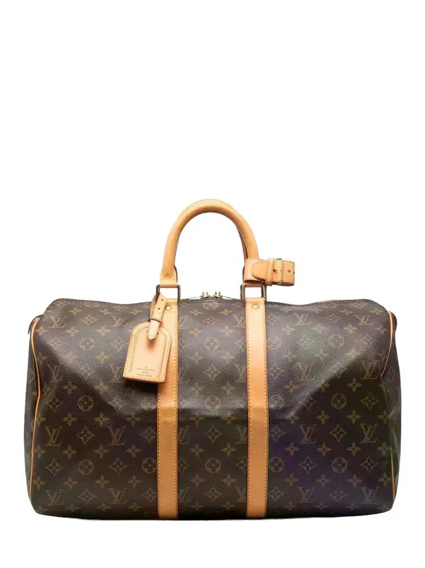 LOUIS VUITTON 2004 Monogram Keepall 45 Travel Bag - Brown
