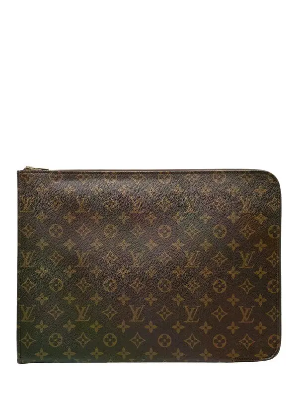 LOUIS VUITTON 1988 Monogram Poche Documents Portfolio - Brown