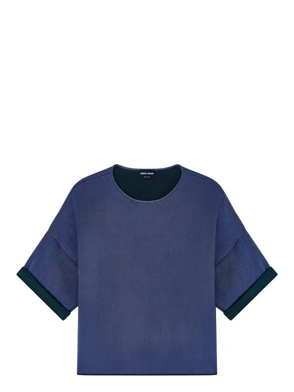 Giorgio Armani Ribbed Viscose Jumper - Purple