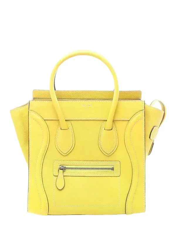 Celine 2010-2026 Micro Luggage Tote Bag - Yellow