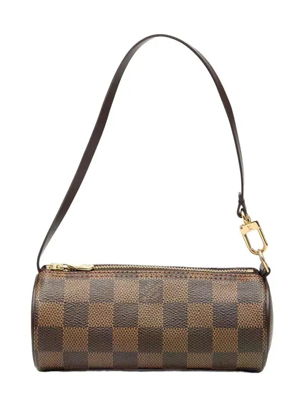 LOUIS VUITTON Damier Ebene Papillon Pochette Handbag - Brown