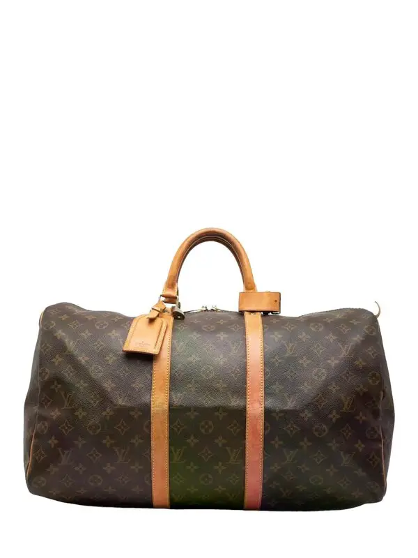 LOUIS VUITTON 1995 Monogram Keepall 50 Travel Bag - Brown