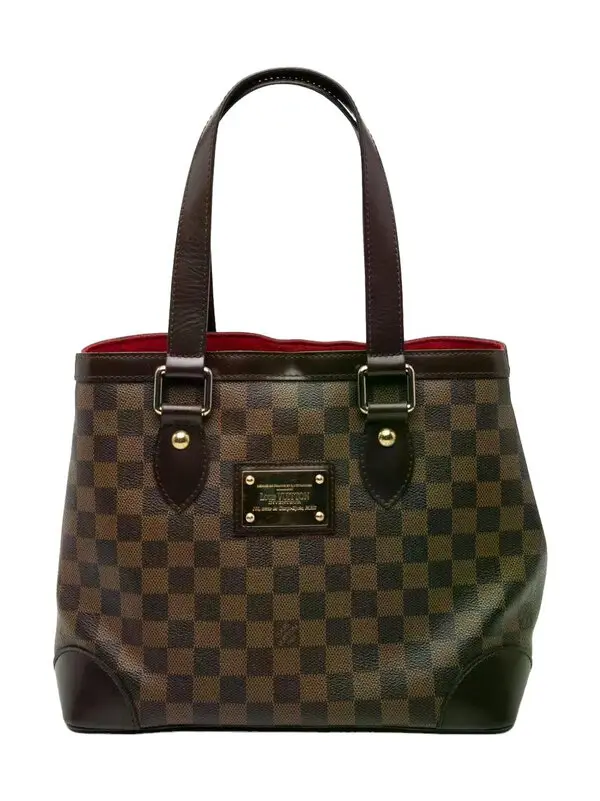 LOUIS VUITTON 2008 Damier Ebene Hampstead Pm Tote Bag - Brown