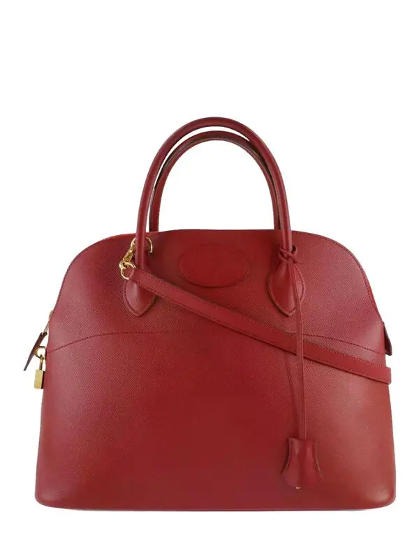 Hermès 1995 Courchevel Bolide 37 Satchel - Red