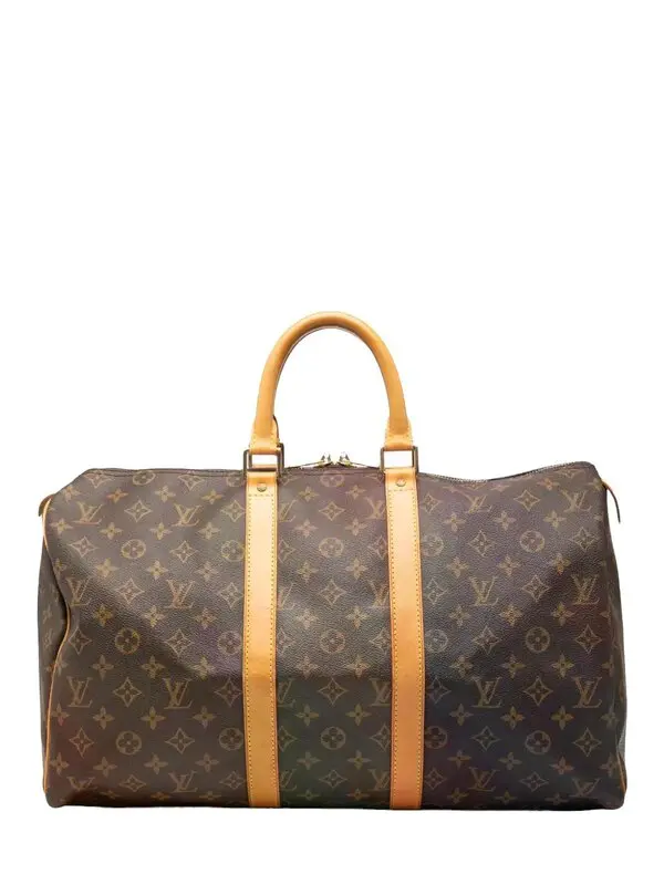LOUIS VUITTON 1997 Monogram Keepall 45 Travel Bag - Brown