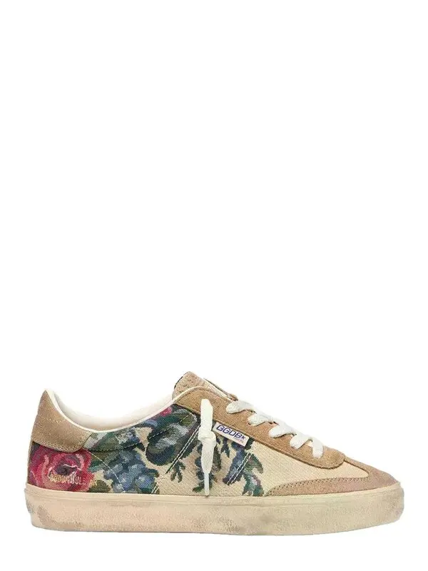 GOLDEN GOOSE Soul-star Floral Sneakers - Neutrals
