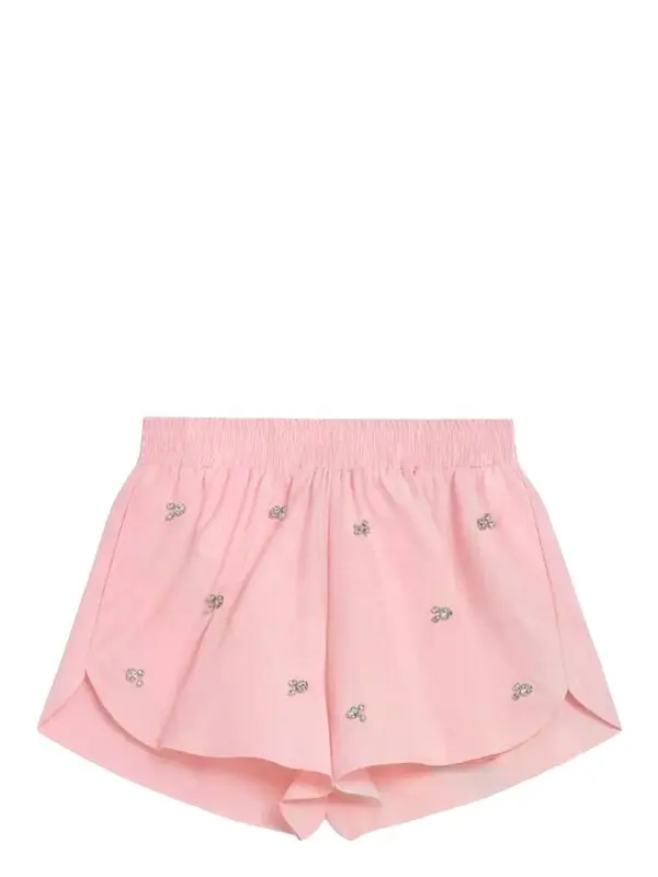 A PAPER KID Embellished Poplin Shorts - Pink