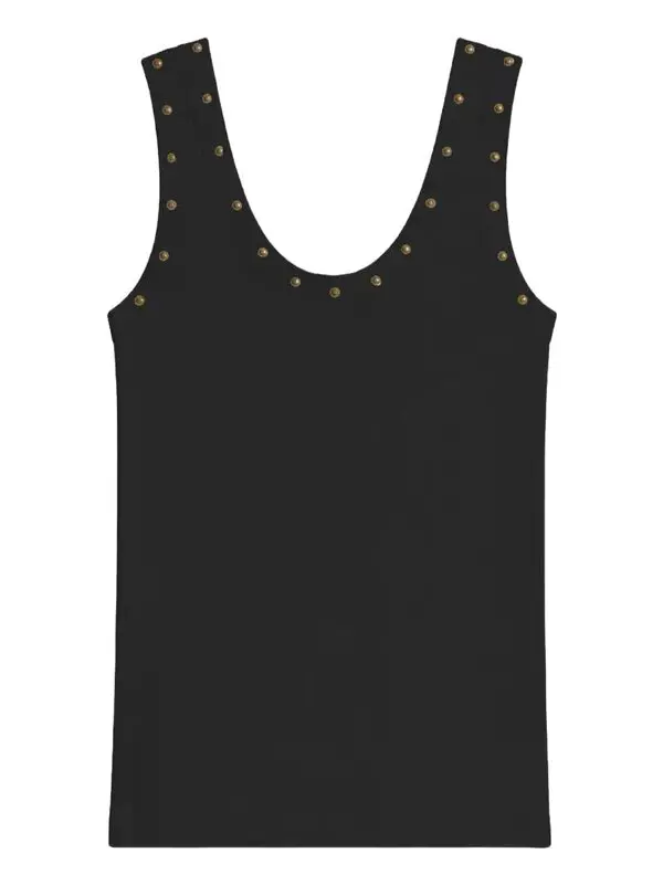 A PAPER KID Studded Tank Top - Black