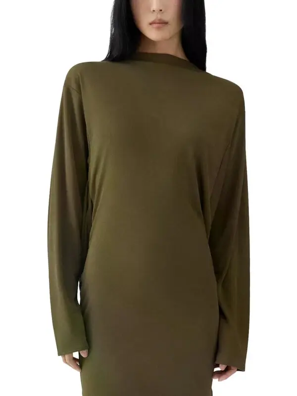 Jacquemus Mistral Draped Mini Dress - Green