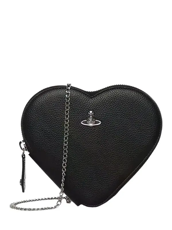 VIVIENNE WESTWOOD Johanna Heart Shoulder Bag - Black