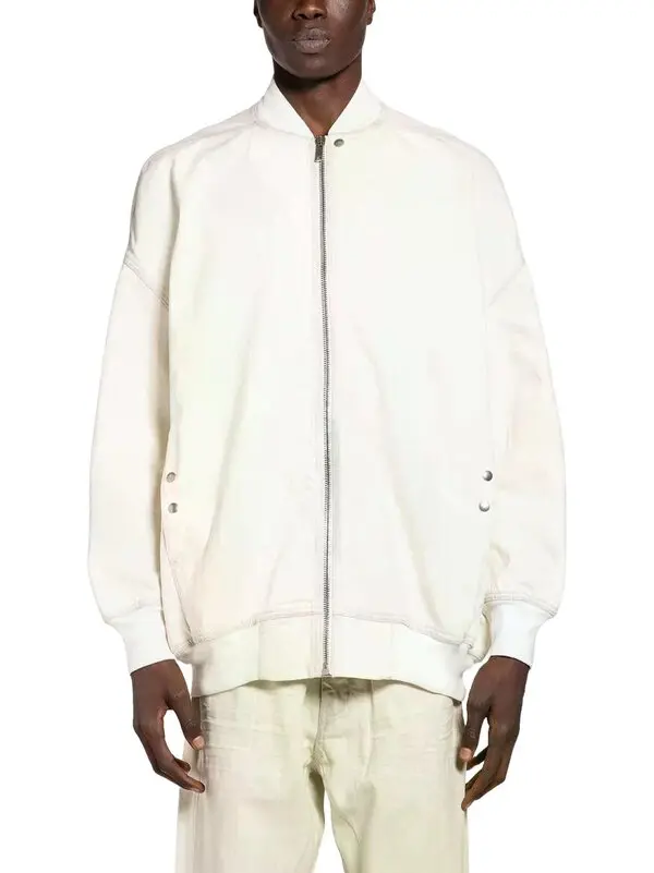 Rick Owens Temple Jumbo Flight Bomber Jacket - White