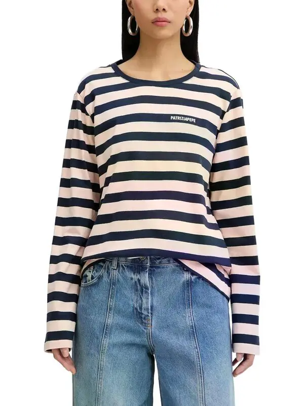 Patrizia Pepe Striped Long-sleeve T-shirt - Blue