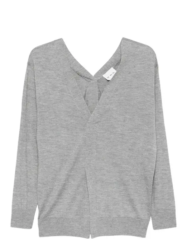 SA SU PHI V-neck Cashmere Sweater - Grey