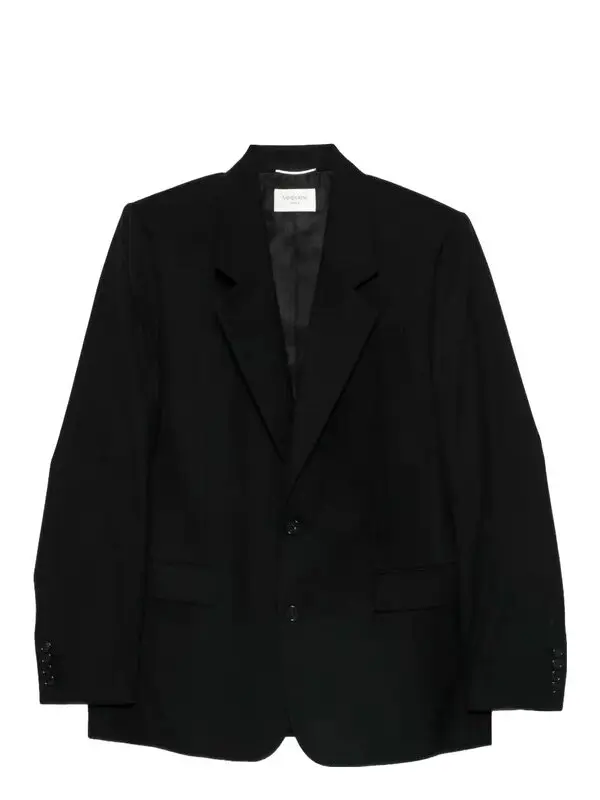 Saint Laurent Peak-lapel Single-breasted Blazer - Black