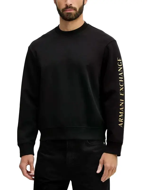 Armani Exchange Horse-print Sweatshirt - Black