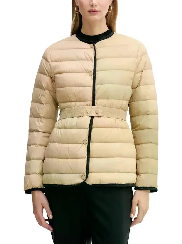 Armani Exchange Quilted Belted Jacket - Neutrals