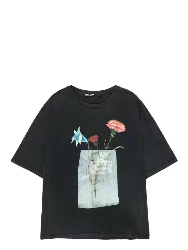 Bimba Y Lola Floral-print T-shirt - Black
