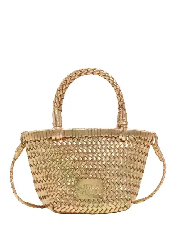 Bimba Y Lola Woven Leather Bag - Gold