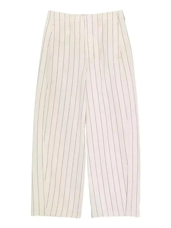 Bimba Y Lola Striped Wide-leg Trousers - Neutrals