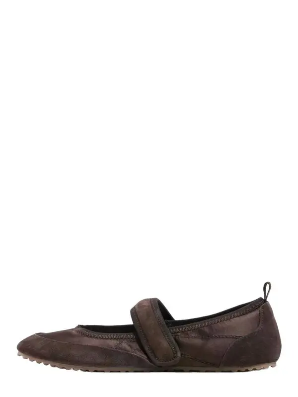 Bimba Y Lola Strap-detail Ballerina Shoes - Brown