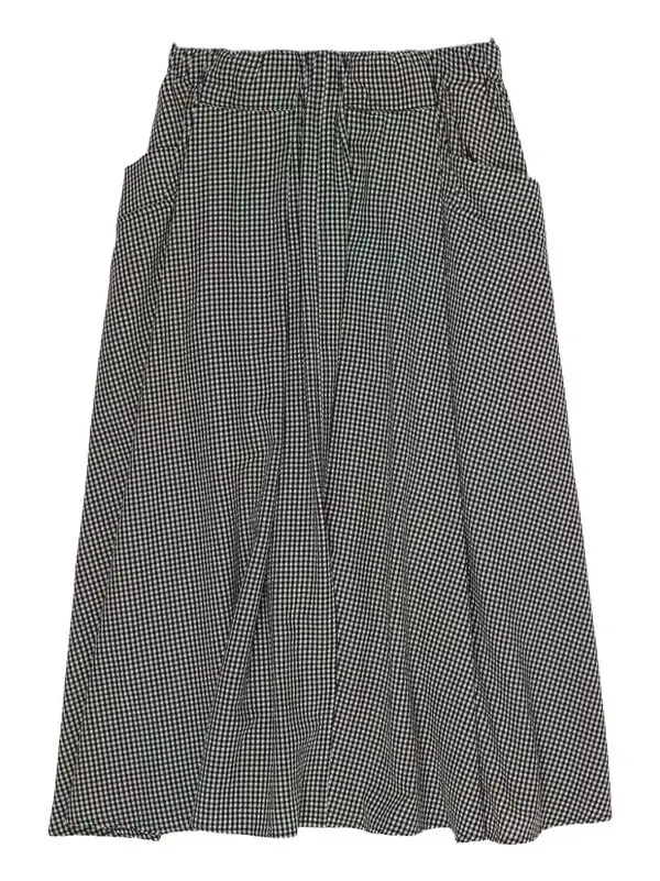 Bimba Y Lola Gingham A-line Skirt - Black