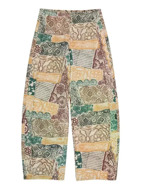 Bimba Y Lola Graphic-print Trousers - Neutrals