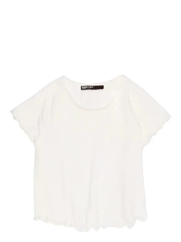 Bimba Y Lola Rolled-trim T-shirt - White
