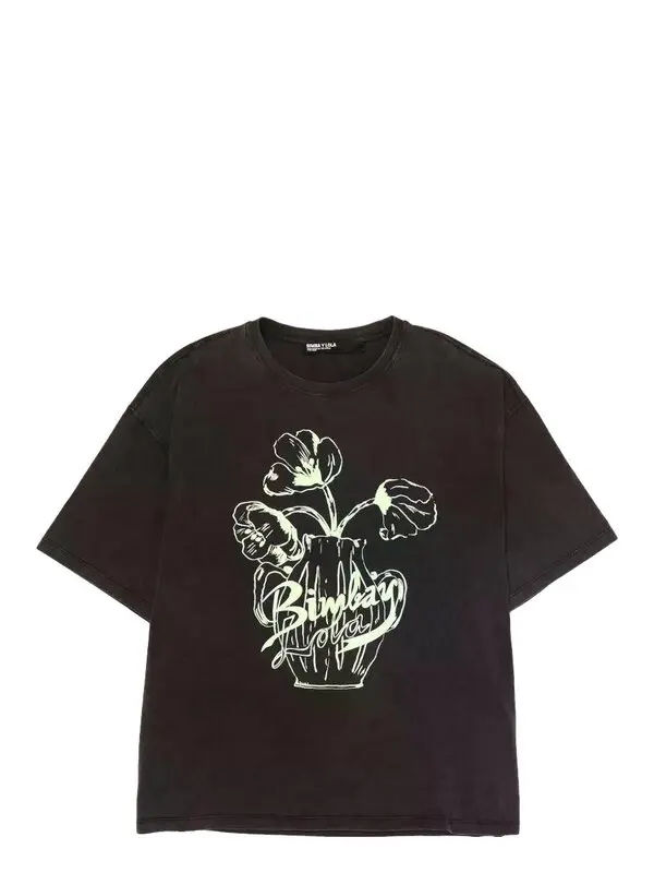 Bimba Y Lola Floral Print T-shirt - Black