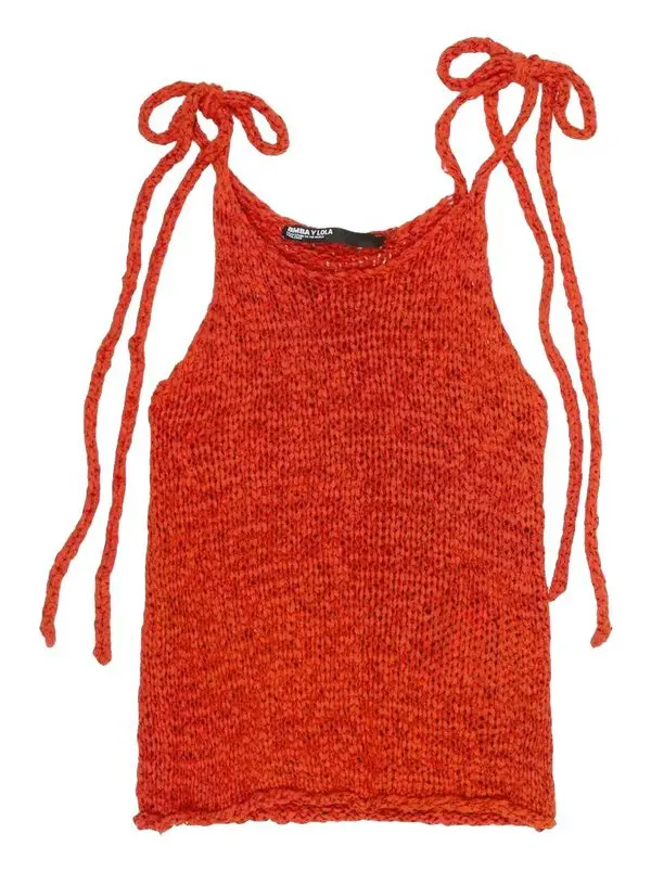 Bimba Y Lola Tie-fastening Knitted Top - Red