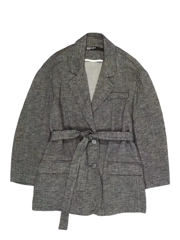 Bimba Y Lola Belted Tailored Coat - Grey