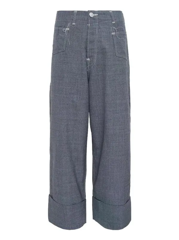 Junya Watanabe Wool Trousers - Blue