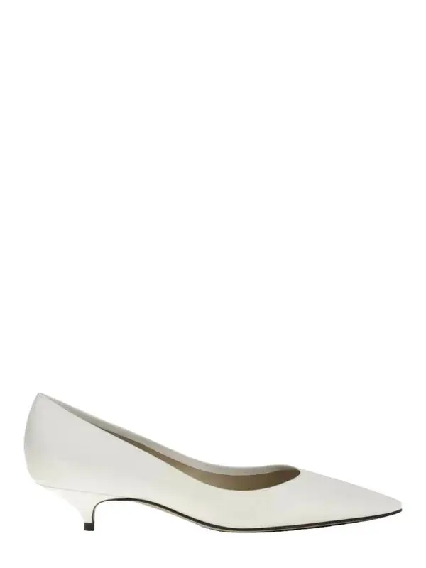 THE ROW Liisa Kitten-heel Sandals - White