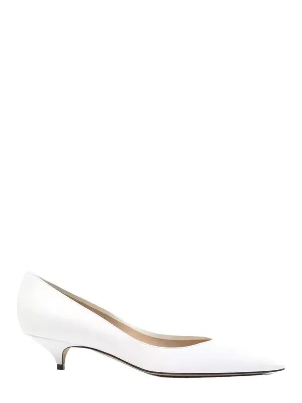 THE ROW Liisa Kitten-heel Sandals - White