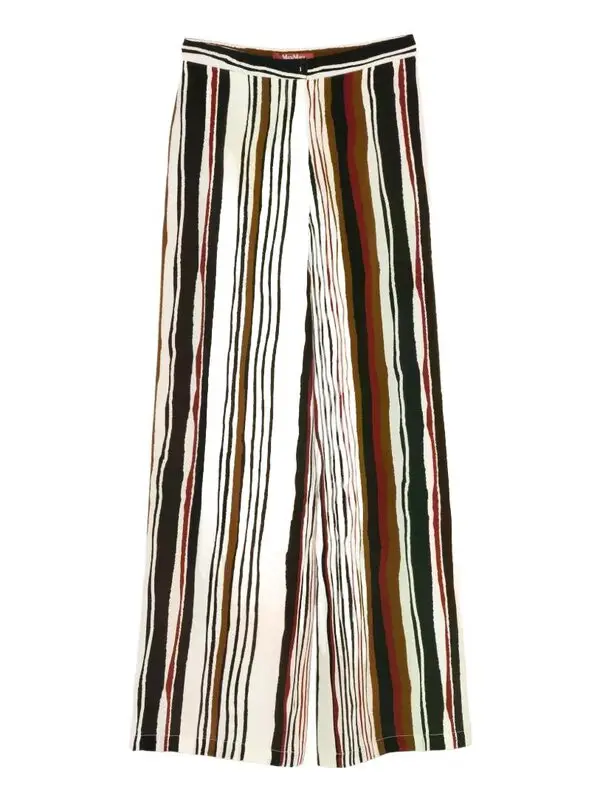 Max Mara Striped Trousers - White
