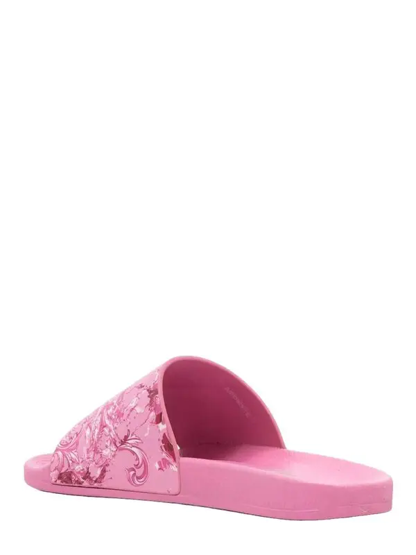Versace Patterned Slides - Pink