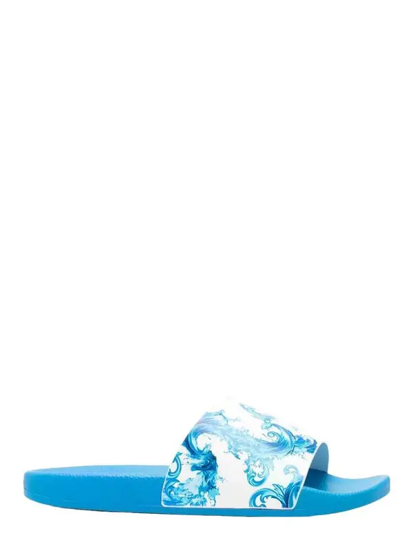 Versace Printed Slides - Blue