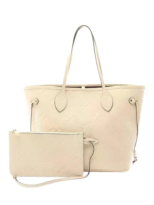 LOUIS VUITTON Monogram Empreinte Neverfull Mm Tote Bag - Neutrals