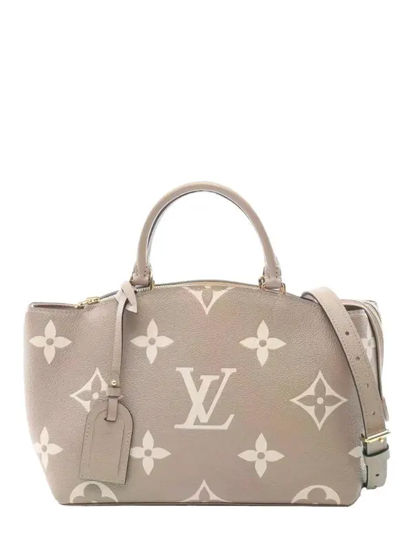 LOUIS VUITTON Bicolor Monogram Empreinte Giant Petit Palais Satchel - Brown