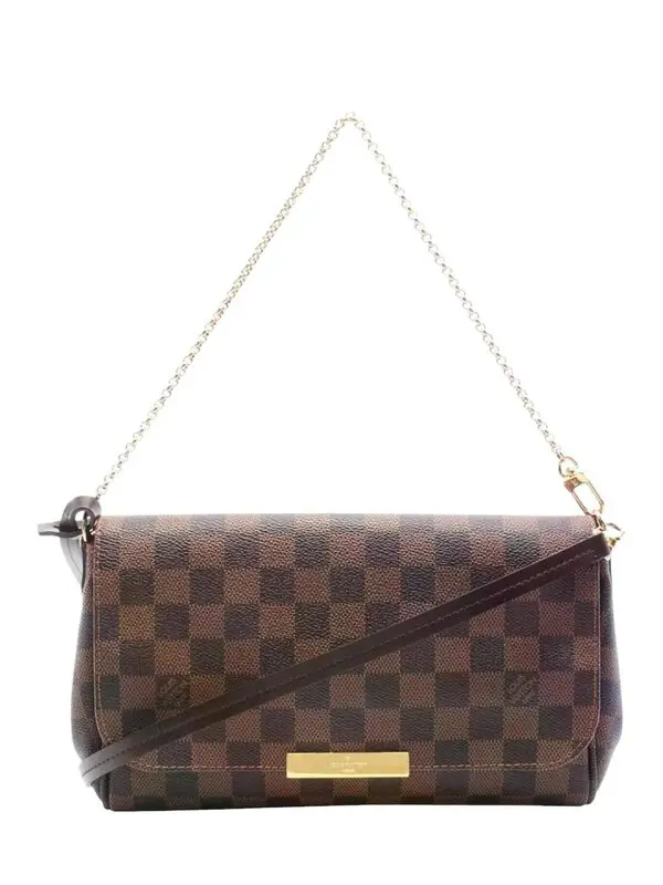 LOUIS VUITTON 2014 Damier Ebene Favorite Mm Satchel - Brown