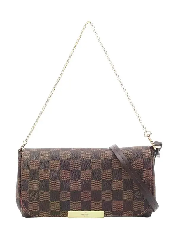 LOUIS VUITTON 2017 Damier Ebene Favorite Pm Satchel - Brown