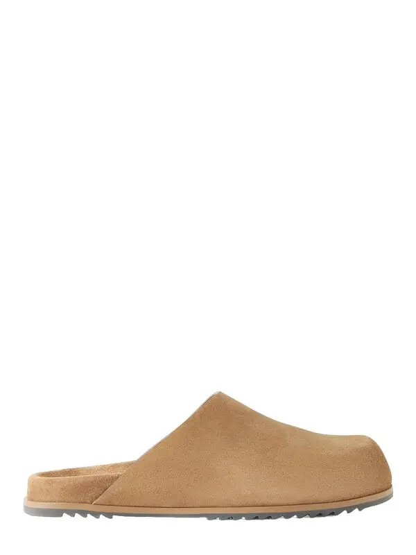 Rick Owens Granola Suede Mules - Brown
