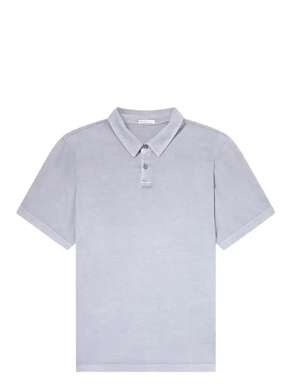 JAMES PERSE Supima Cotton-jersey Polo Shirt - Gray