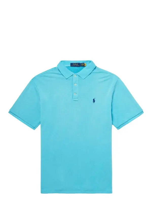 Polo Ralph Lauren Cotton-blend Jersey Polo Shirt - Blue