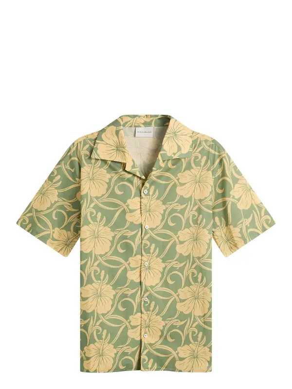 Drole De Monsieur Hibiscus Monoramme Shirt - Green