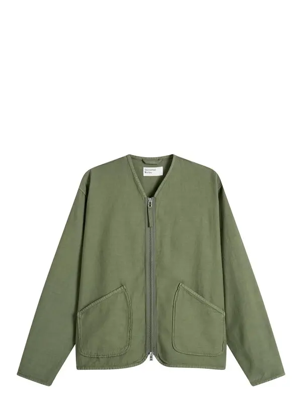 Universal Works Slub Sateen Zip Liner Jacket - Olive