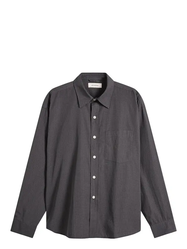 MFPEN Micro Check Poplin Executive Shirt - Mushroom