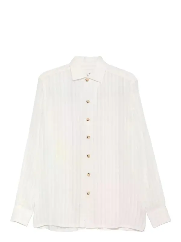ALESSANDRO GHERARDI Striped Button Shirt - Neutrals