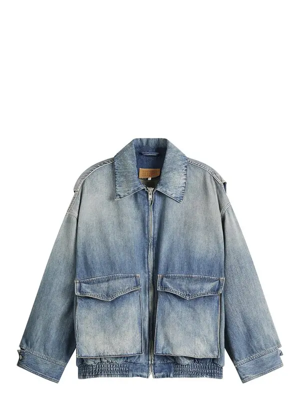 MAISON MARGIELA Denim Zip Jacket - Blue