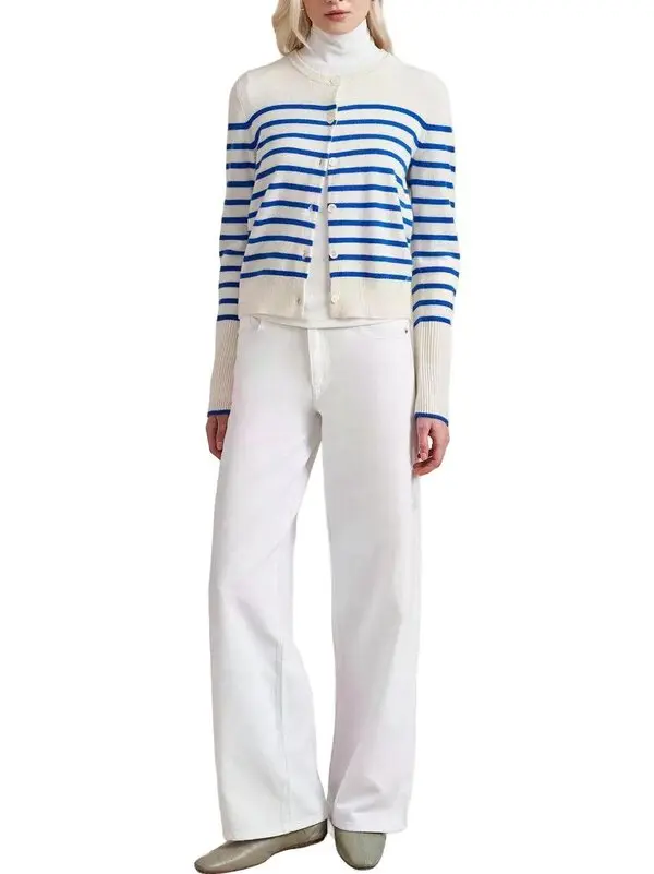 LA LIGNE Striped Cardigan - Neutrals