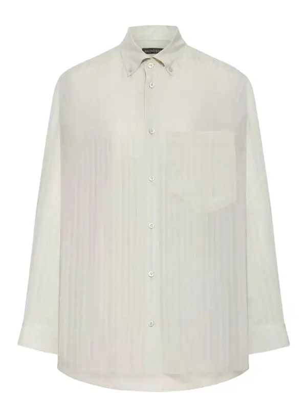 Balenciaga Striped Shirt - Neutrals